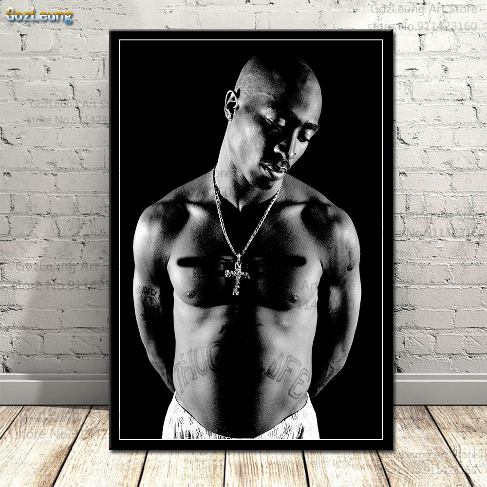 Tupac Shakur 2PAC Wall Art Picture Rapper Star Poster Canvas Painting ...