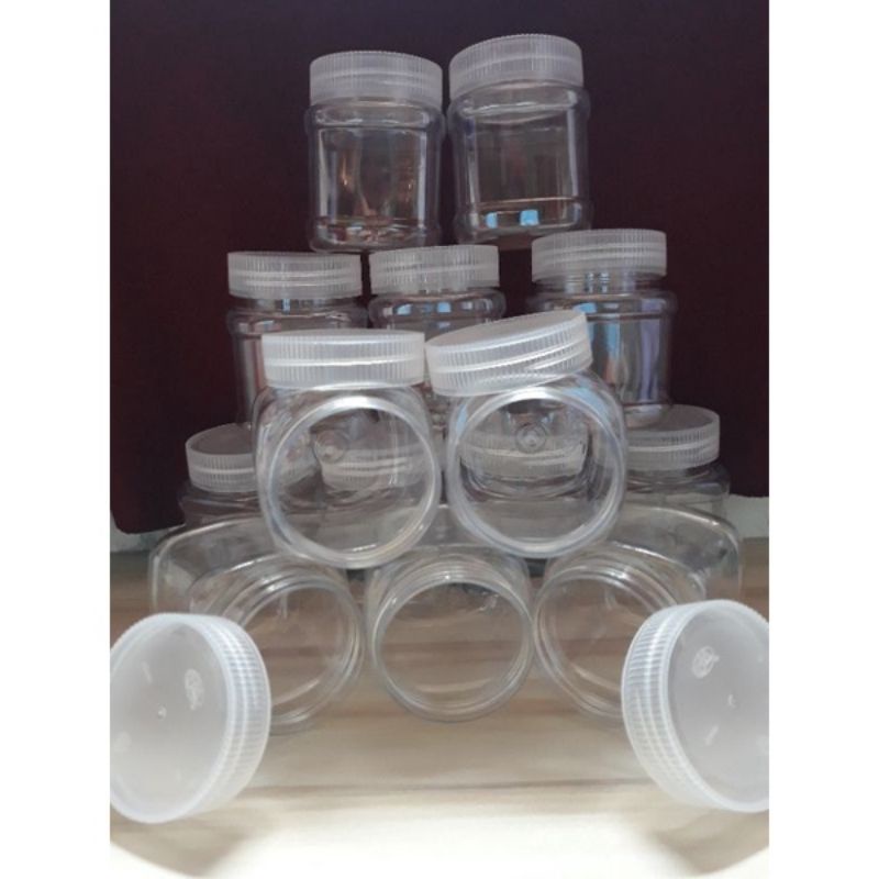 Honey Jar Plastic small/ Clear Mini Jar (10.1 oz/300ml) 50pcs | Shopee ...