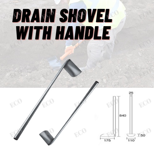 High Quality Drain Shovel W/Handle/Cangkul Drain/Drainer/Gardening ...