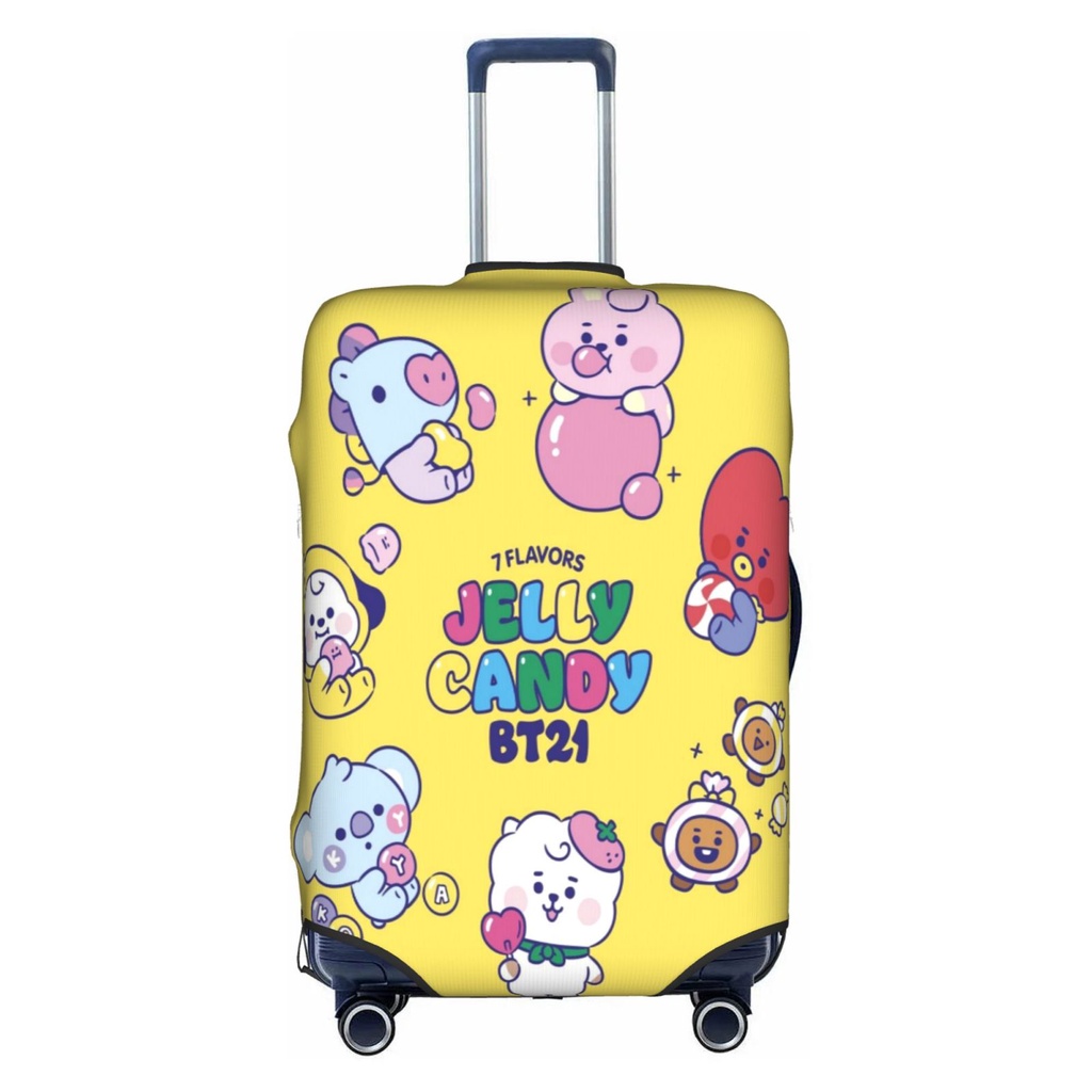 BTS BT21 Thickened Luggage Cover 18/24/28/32 Inch High Elastic Travel ...