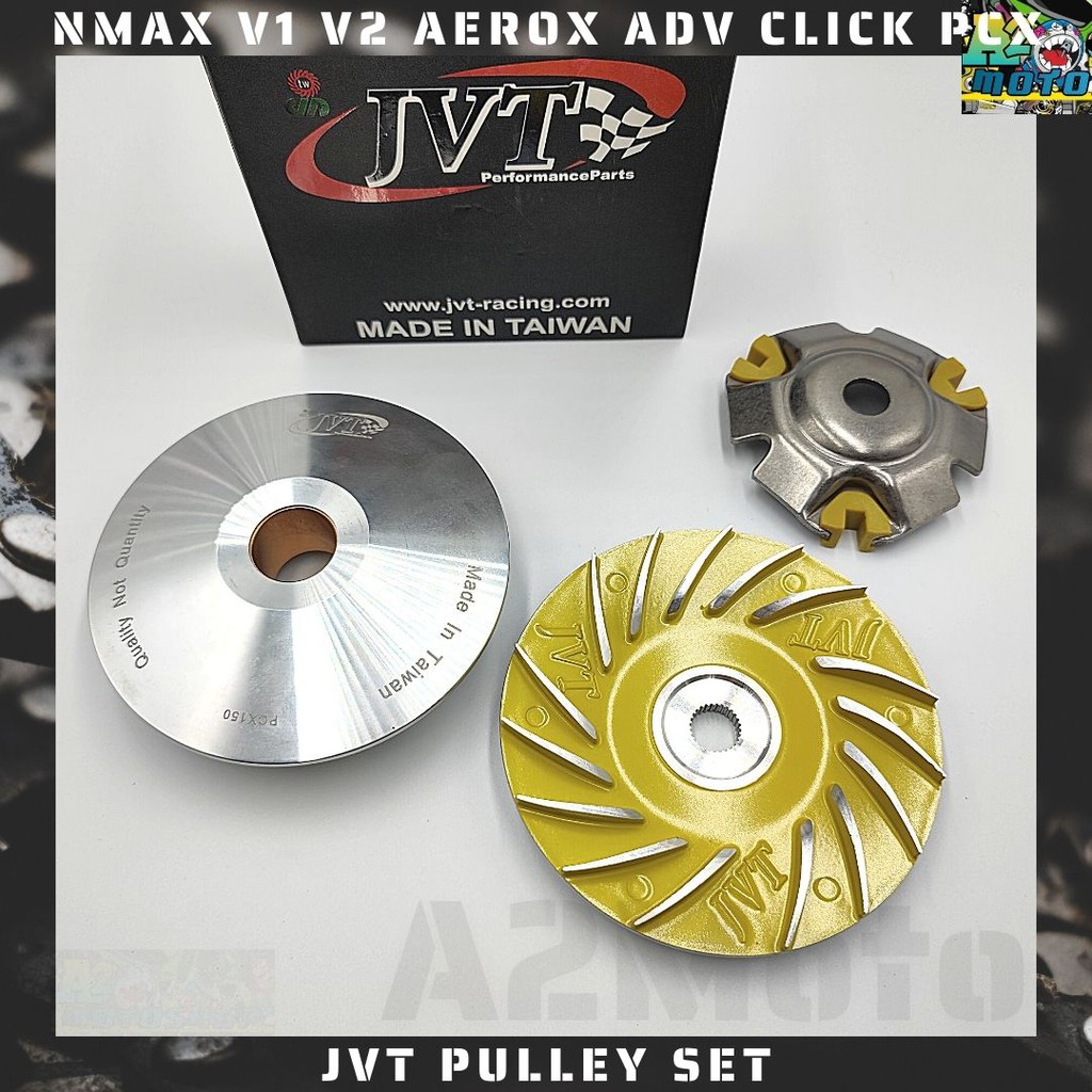 JVT Pulley SET Nmax Aerox Click PCX ADV Mio M3 Fazzio Gear Gravis Airblade Drive Face Back Plate ...