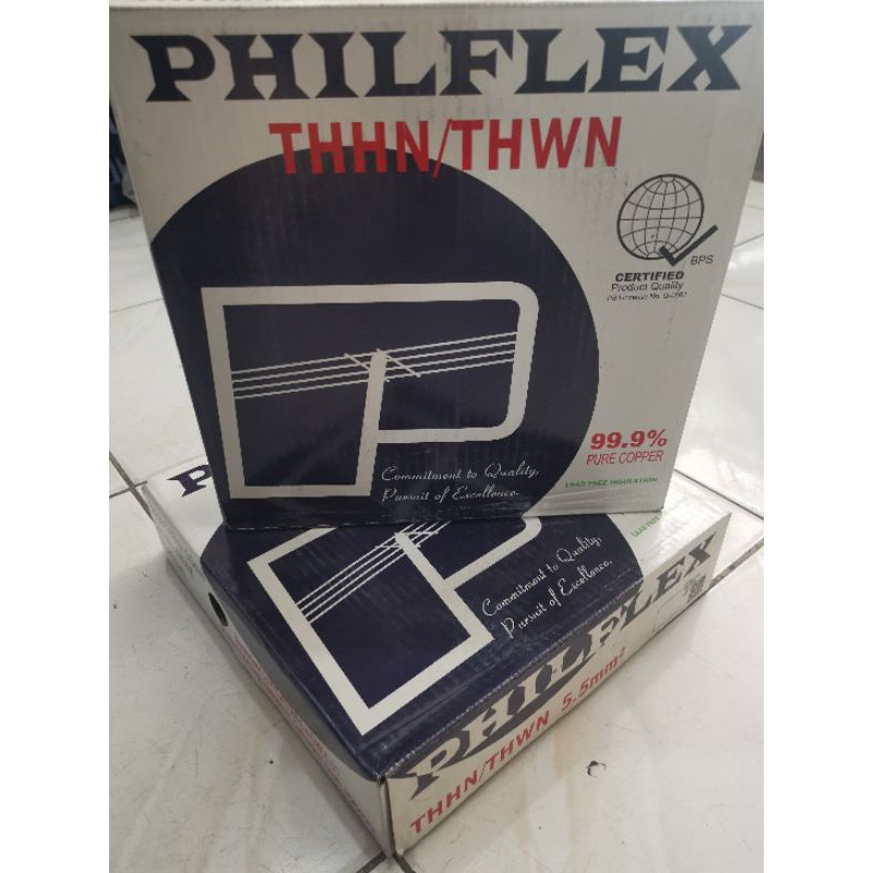 Philflex brand THHN standard copper wire,150meter/box. 14/7 2.0mm, 12/7 ...