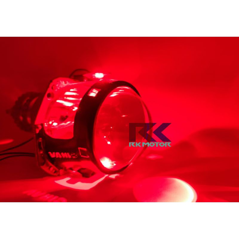MERAH Osram PNP Led Devil Eye Lamp Red Hid Vahid Aes Ups Led Projector ...