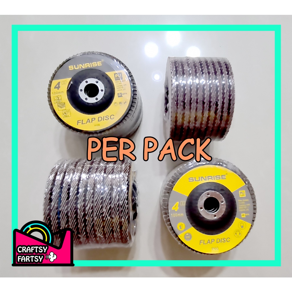 (PER PACK) SUNRISE Flap Sanding Disc 4inches/ Flap Disk/Flap Disc ...