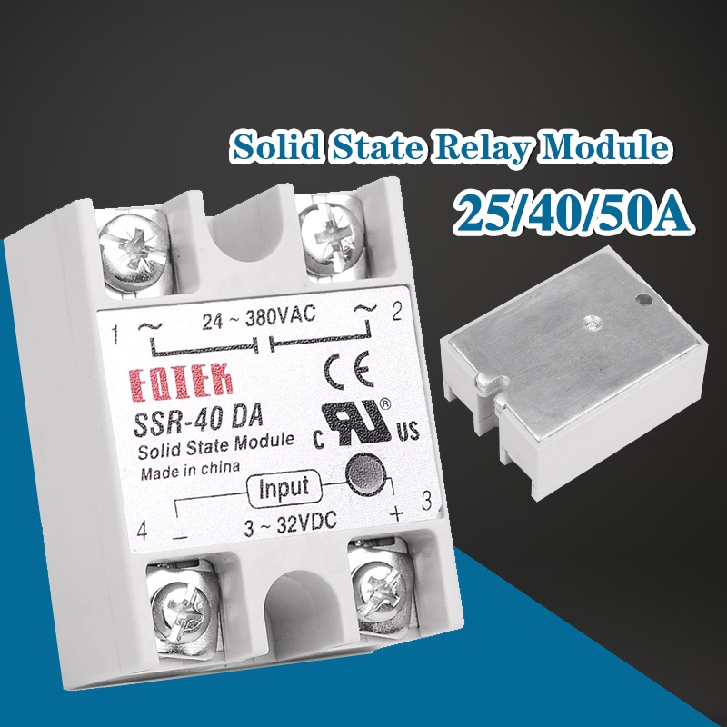 SSR DC-AC Single Phase Solid State Relay SSR-25DA SSR-40DA SSR-50DA | Shopee Philippines