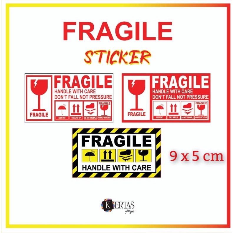 Fragile sticker 9x5 cm | Shopee Philippines