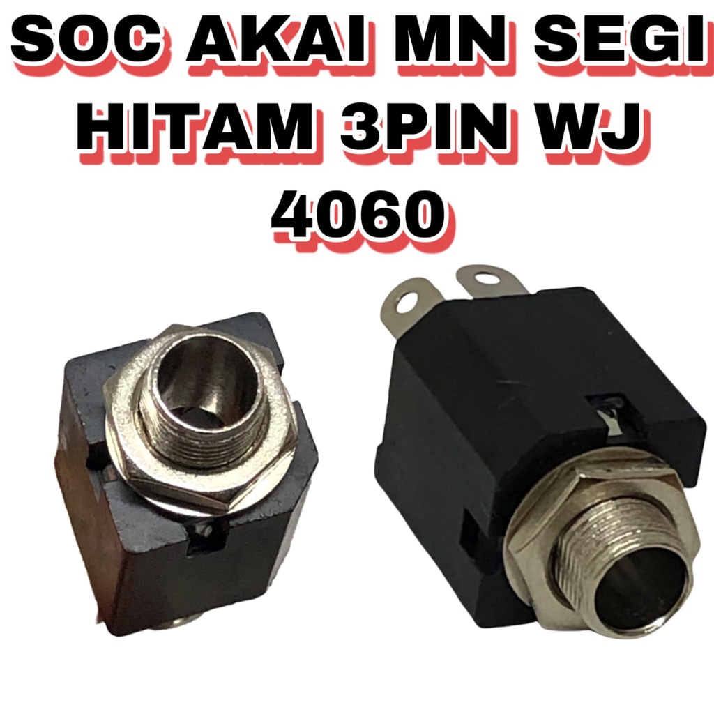 AKAI MONO SOCKET 3PIN BLACK WJ 4060 /YK 1240 (10 PCS) | Shopee Philippines
