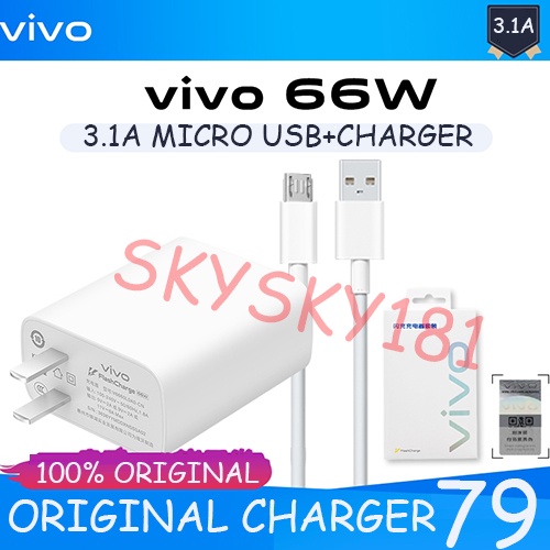 Vivo Charger Original Fast Charger 3.1A Micro Usb 2IN1 Adapter Set For ...