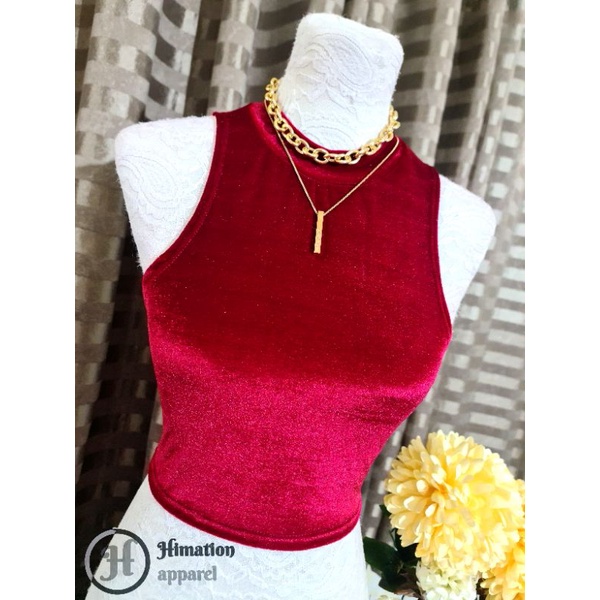 RUBY turtle neck halter sando top | Shopee Philippines