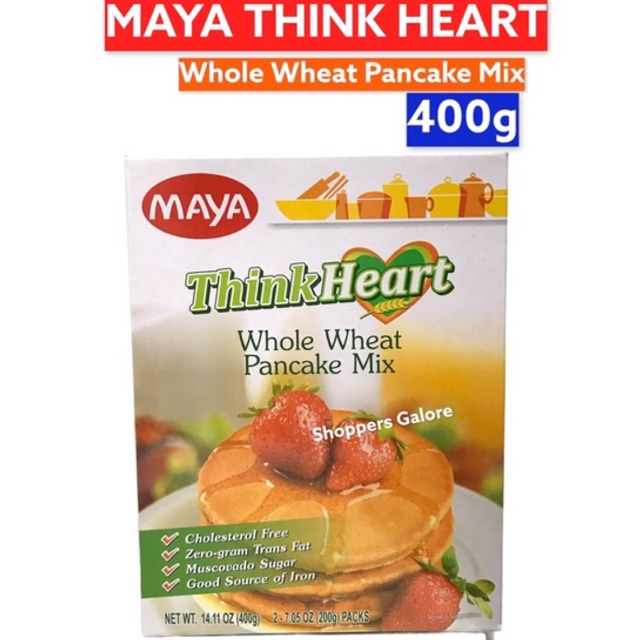 NEW! MAYA THINK HEART WHOLE WHEAT PANCAKE MIX | Shopee Philippines