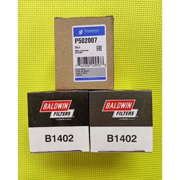 GENUINE Baldwin B1402 & Donaldson P502007 Combo Heavy Duty Oil Filters ...