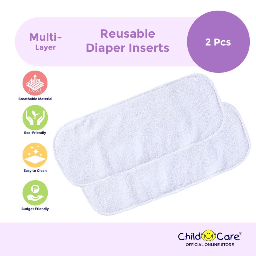 Child Care Reusable Diaper Insert 2'S - (Multi-layer) (Absorbent ...