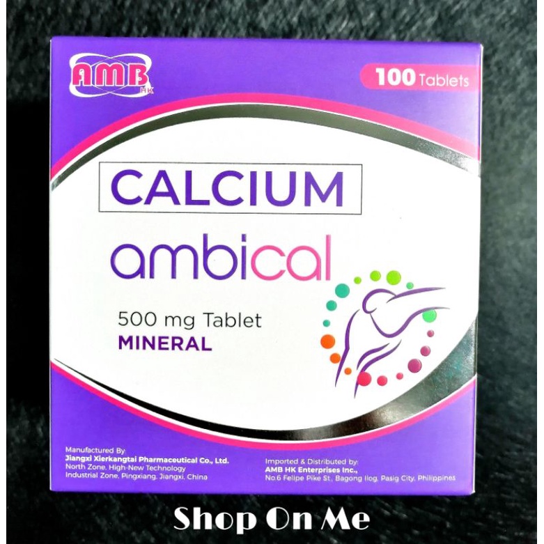 Calcie / Calcisaph / Ambical Calcium Carbonate 500mg 100 tablets ...