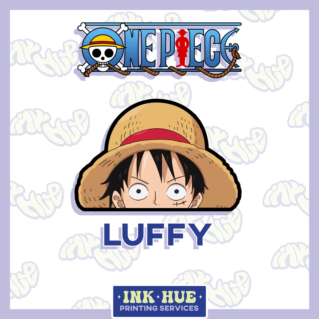 One Piece - LUFFY - Waterproof PEEKER STICKER for Tumblers and more ...