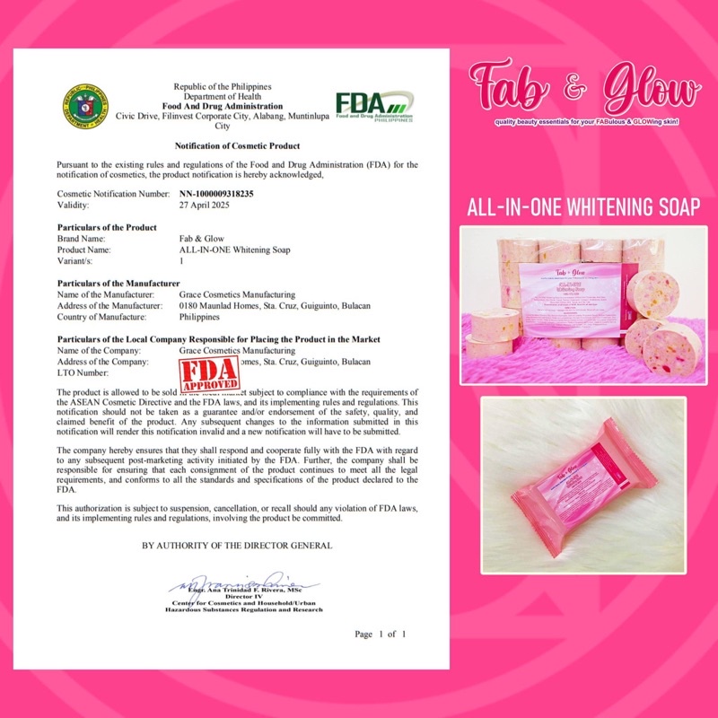 Fab & glow All in One whitening soap 135g | Shopee Philippines