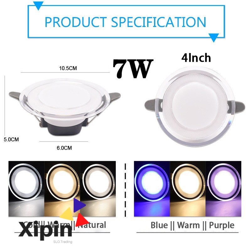 3 color LED Ultra-Thin downlight Dimmable light pin light for ceiling ...