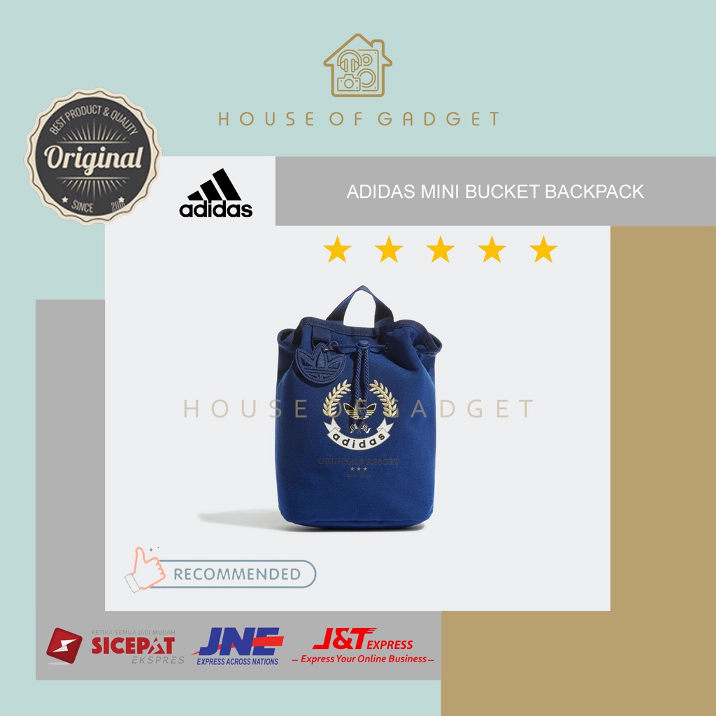 Original Adidas Mini Bucket Backpack Navy Small Backpack | Shopee ...