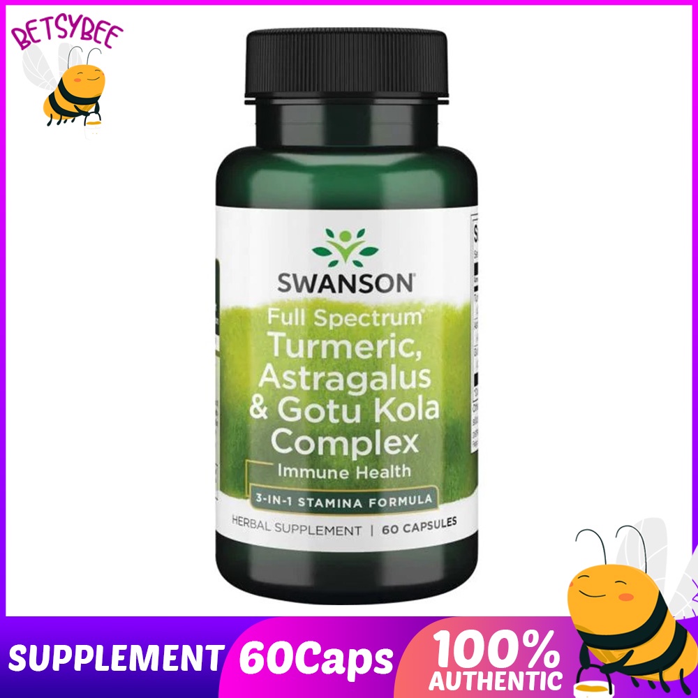 Swanson Turmeric Astragalus & Gotu Kola Complex 60 Full Spectrum ...