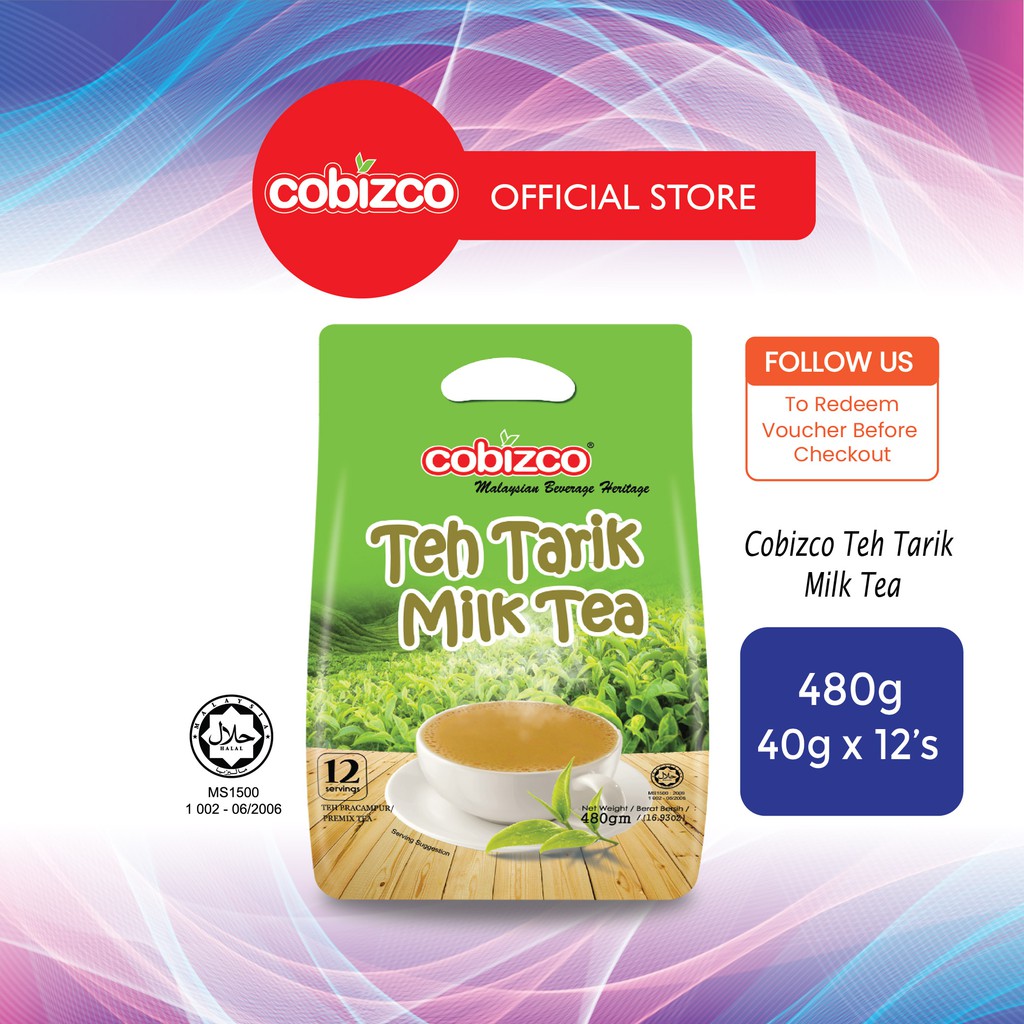 COBIZCO Teh Tarik Milk Tea 480g (40g x 12's) | Shopee Philippines