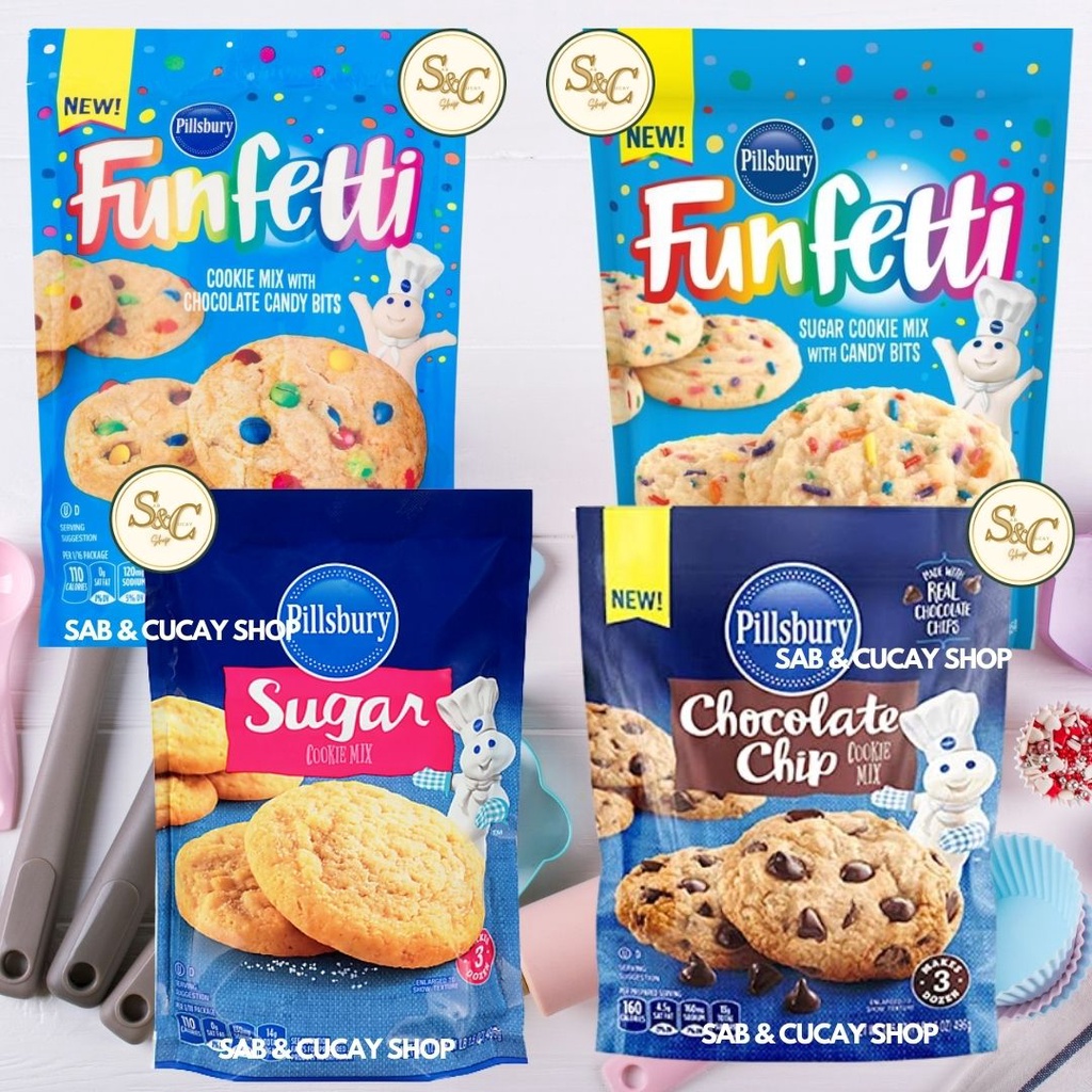 Pillsbury Funfetti Cookie Mix Assorted Flavors USA Large | Shopee ...