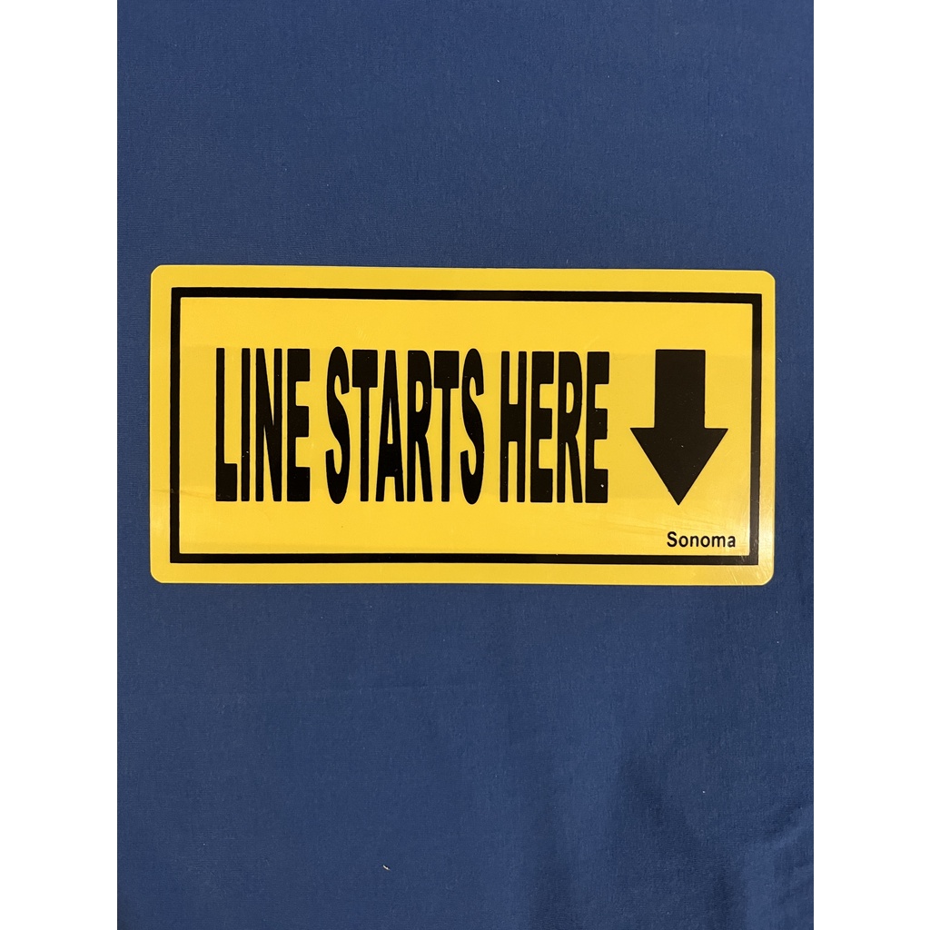 A-Mart High Impact Plastic Line Start Here Signage 4 x 8 inches ...