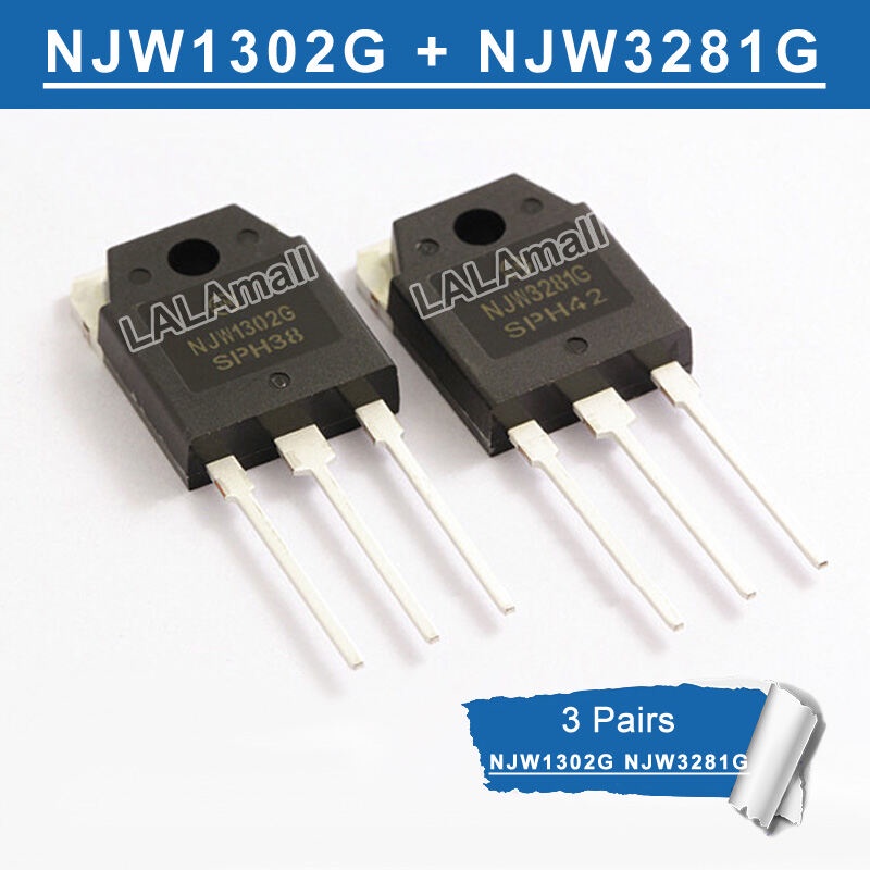 3Pairs Original ( 3pcs NJW0302G + 3pcs NJW0281G ) TO-3P NJW0302 NJW0281 ...