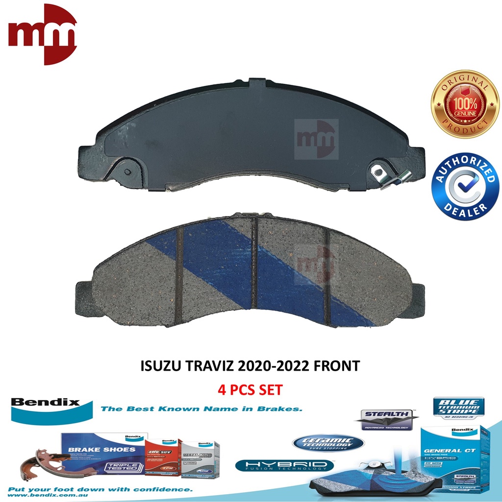 BENDIX Brake Pads for ISUZU TRAVIZ 2020-2022 FRONT (4 PCS SET) ORIGINAL ...