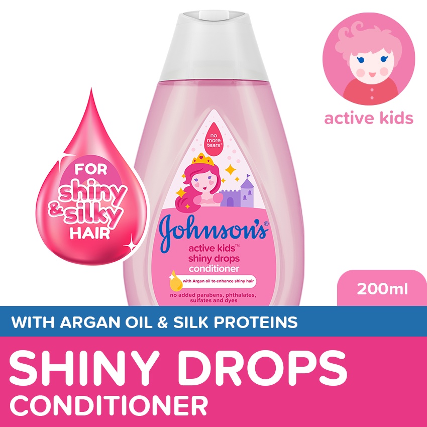 Johnson's Active Kids Shiny Drops Conditioner 200ml: active shampoo ...