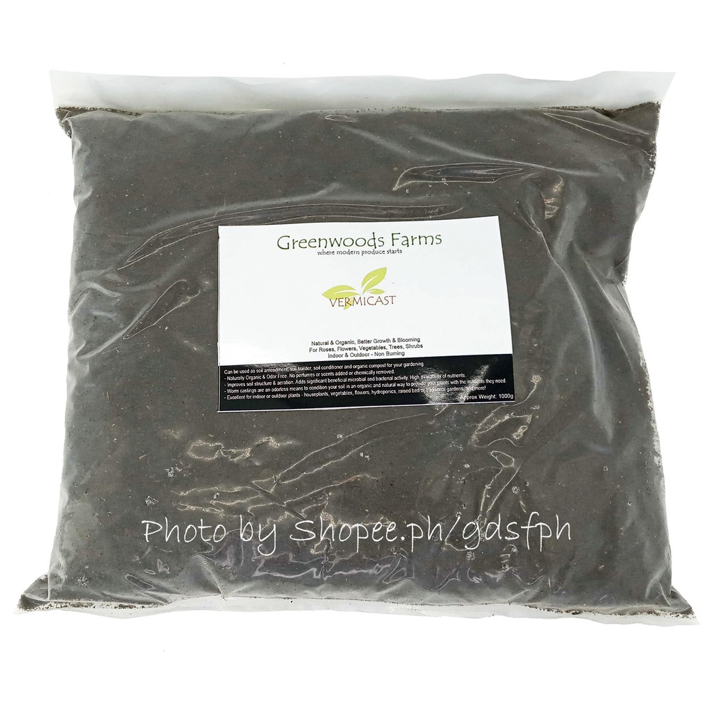 Greenwoods Farms Vermicast 1000g Vermicompost (vermi-compost ...