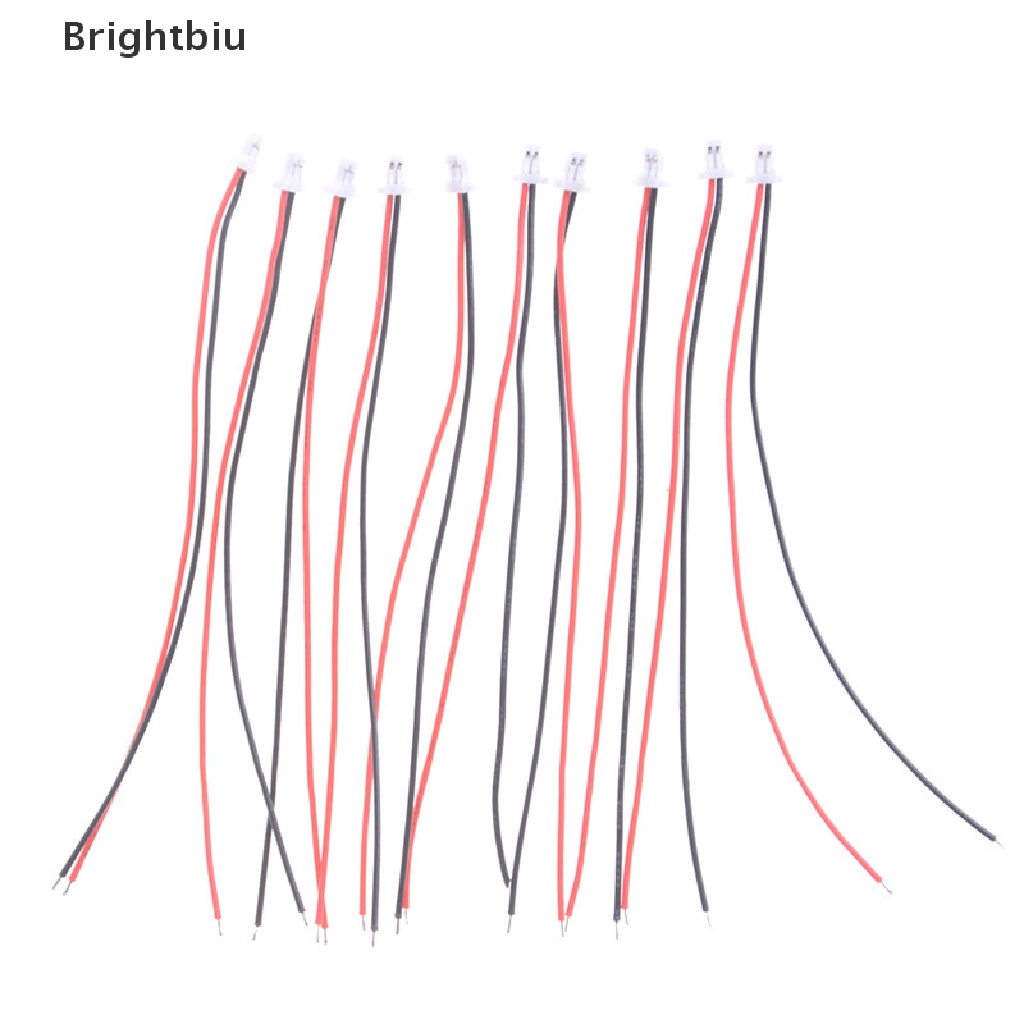 (Brightbiu) 10Pcs Mini Micro JST 1.0 SH 1.0mm 2-Pin Connector Plug With ... (Brightbiu) 10Pcs Mini Micro JST 1.0 SH 1.0mm 2-Pin Connector Plug With ...