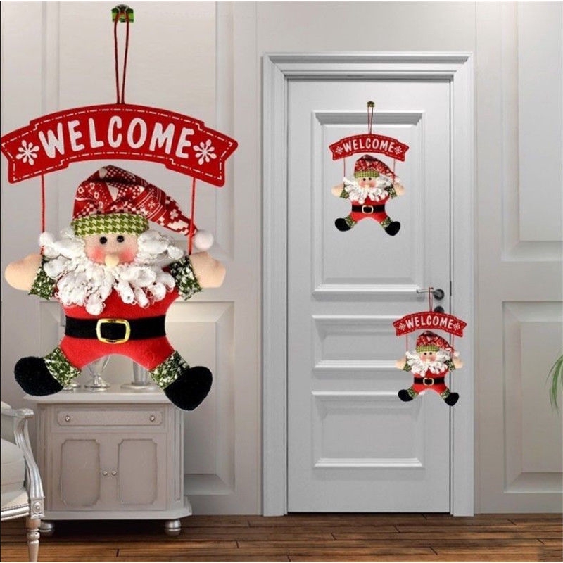 Santa Claus Door Hanging Christmas Tree decorations for home outdoor ...