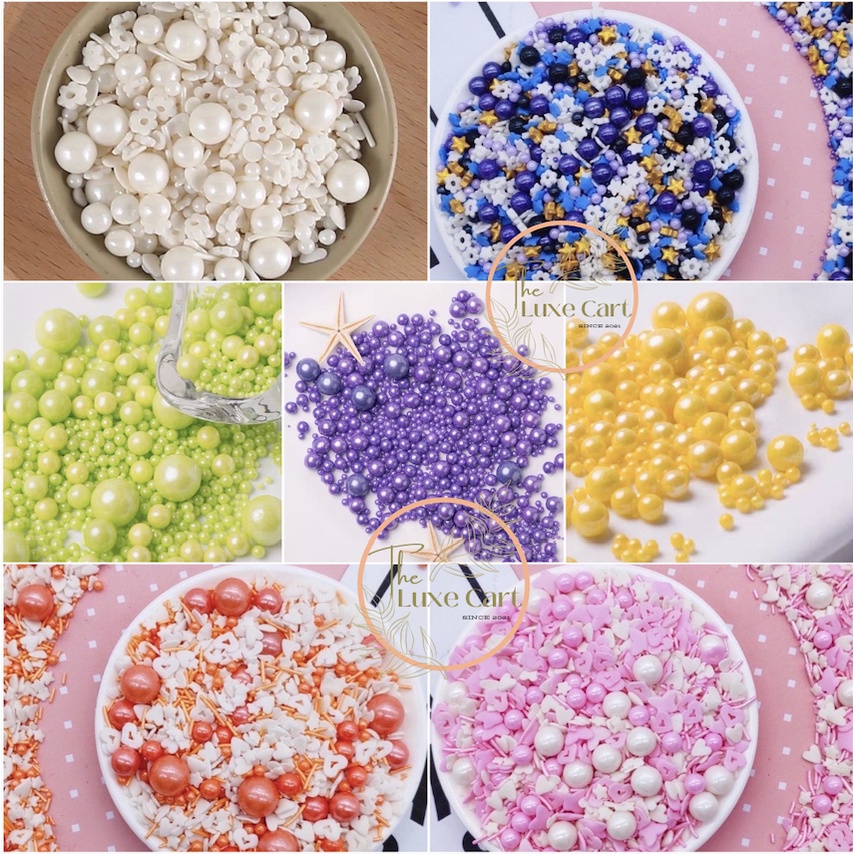 [NEW DESIGNS] Edible Candy Sprinkles Dragees Rods Capsule for Cake ...