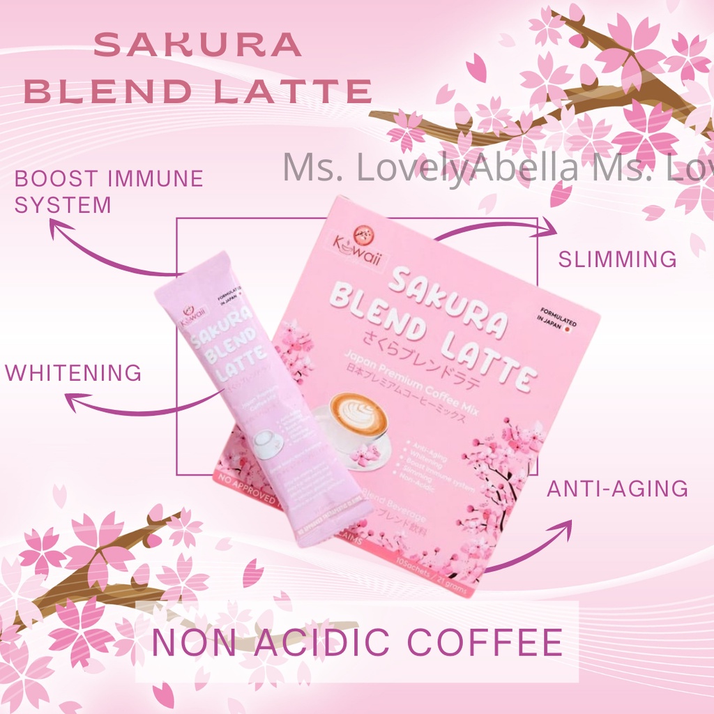 [MS.LOVELYABELLA]Kawaii Sakura Blend Latte & GlutaskinnyCoffee Caf ...