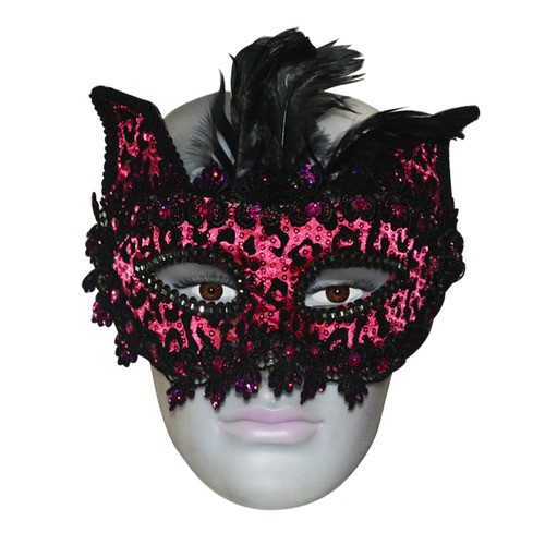 Leopard Print Masquerade Mask Extras (Pink) | Shopee Philippines