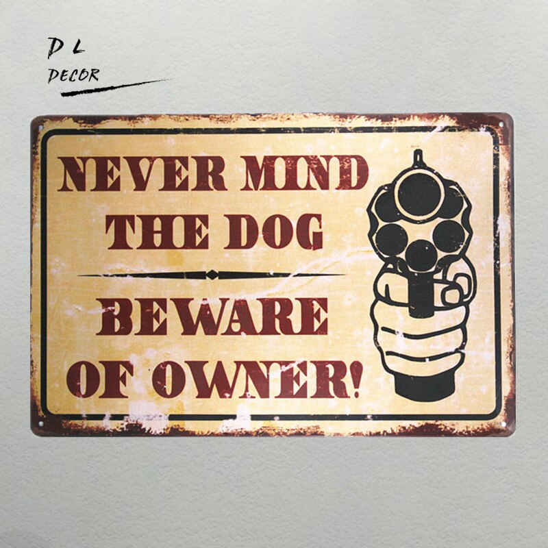 2024 DL-Don't Mind the Dog, Mag-ingat sa May-ari, Vintage Metal Signs ...