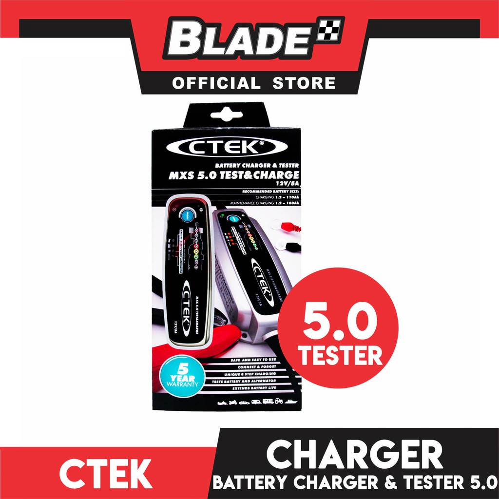 CTEK Battery and Tester MXS 5.0 Test and Charge 12/V 5A | Shopee ...