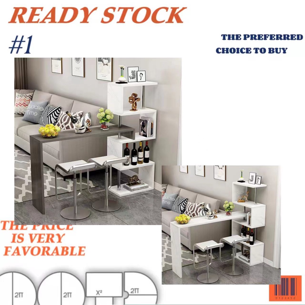 COD Modern MINI Bar table Rotating 360 Swivel Bar counter table coffee ...