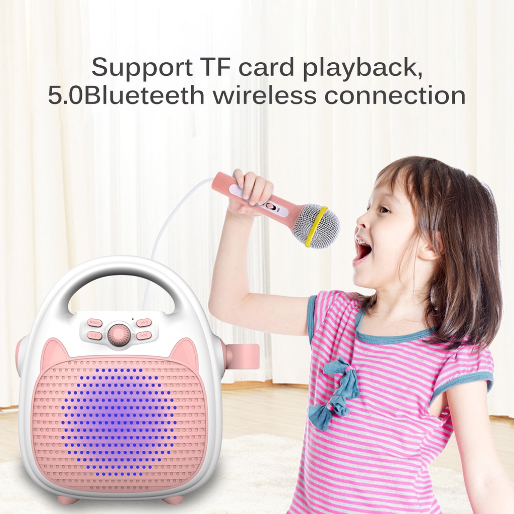 Karaoke Machine for Kids,Pink Kareoke Machine for Girls,Portable ...