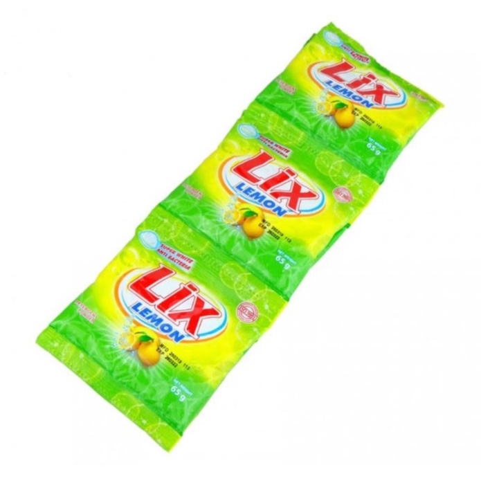 Lix Laundry Detergent Powder Sachet Lemon 65g 6S | Shopee Philippines