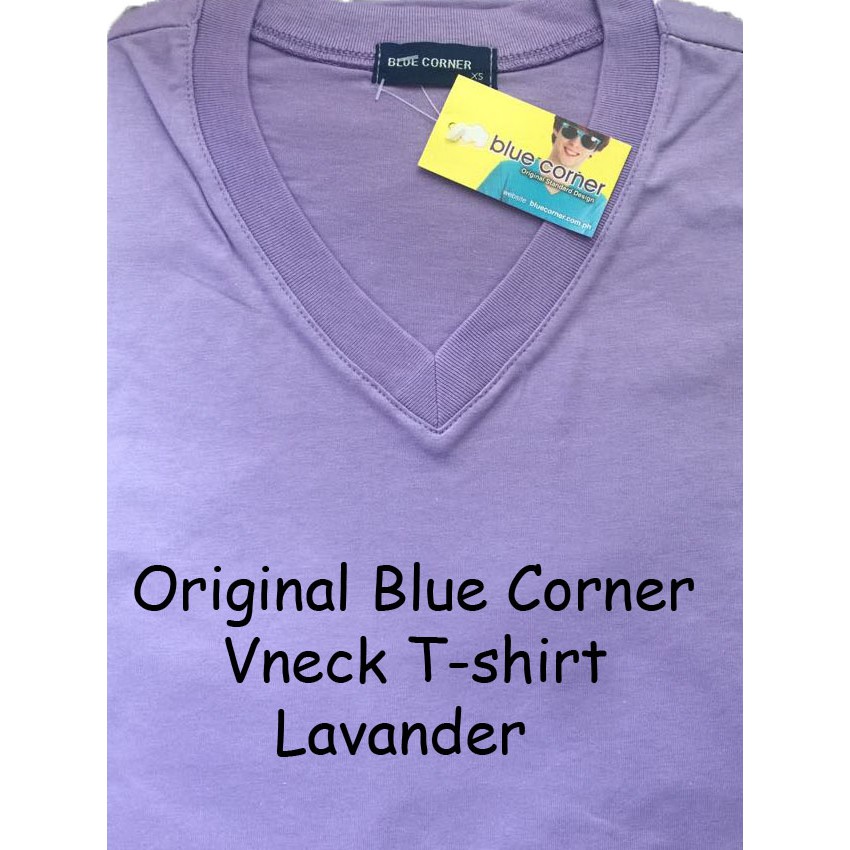 Original Blue Corner V-neck t-shirt - LAVENDER | Shopee Philippines