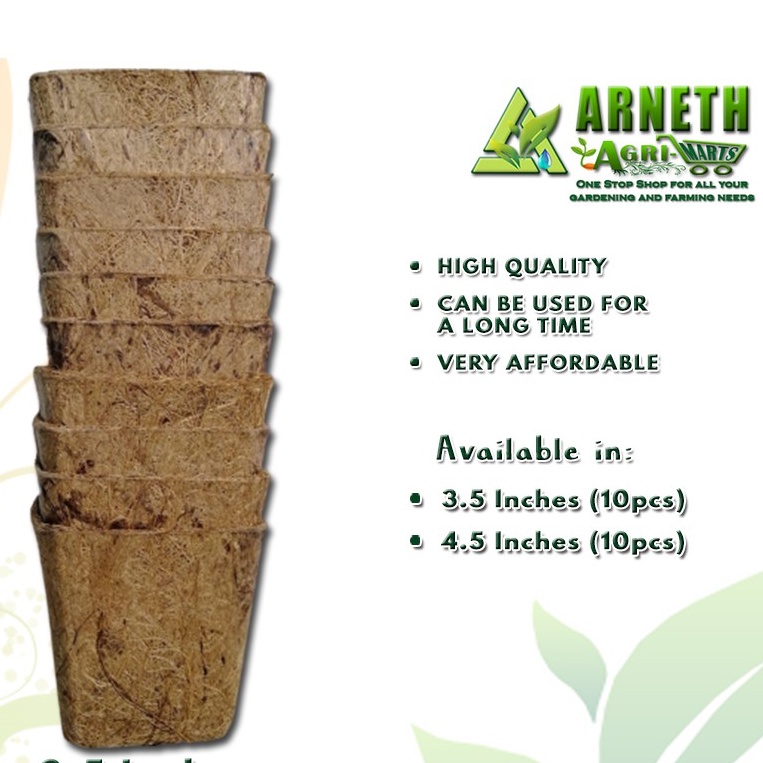 SMALL SQUARE COCO POTS (3 INCH) | Shopee Philippines