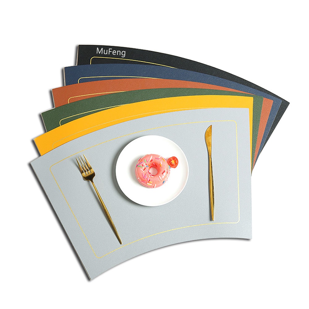 Placemat Anti-Slip PU Washable Dining Table Mats Bowl Pads Heat ...