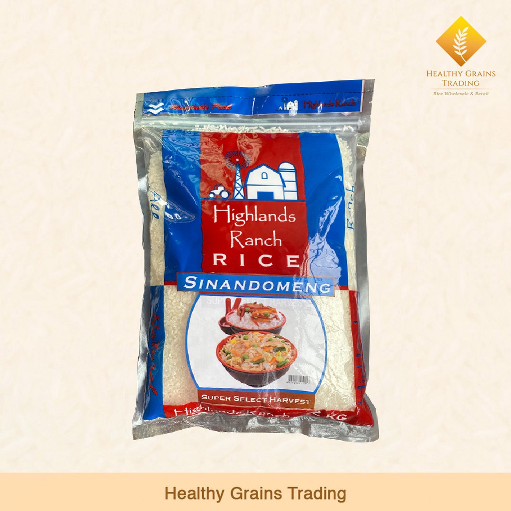 Highlands Ranch Premium Sinandomeng Rice 2kg | Shopee Philippines