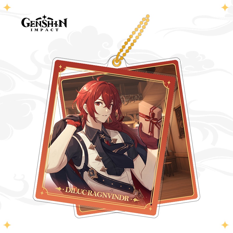 genshin impact keychain Neuvillette Lyney Wriothesley double-piece ...