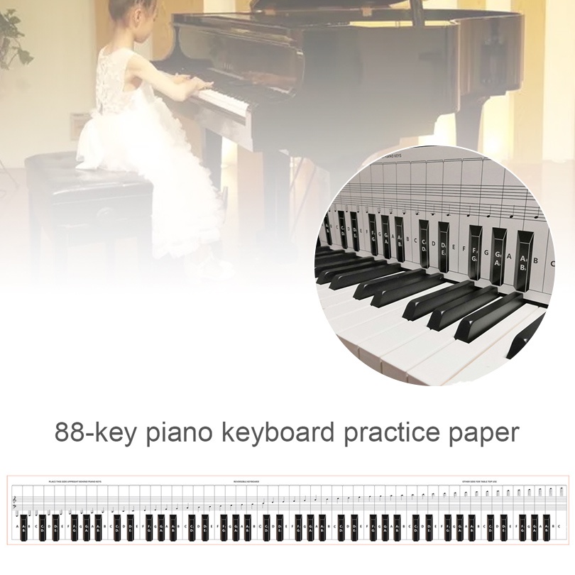 88 Key Piano Beginner Piano Finger Practice Keyboard Chord Chart 1:1 ...