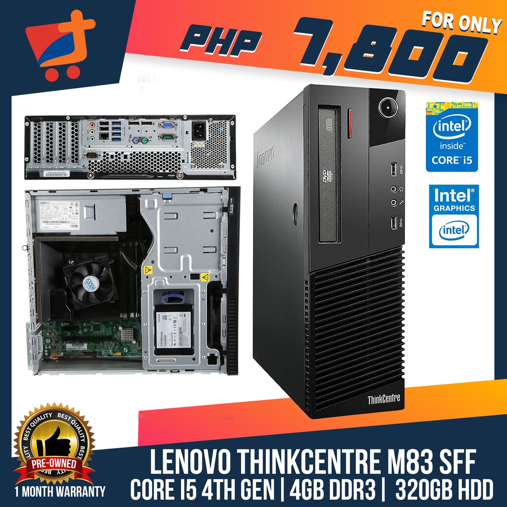 ASSORTED Lenovo Thinkcentre Sff Desktop | Intel Core i5 4th Gen, 4GB ...