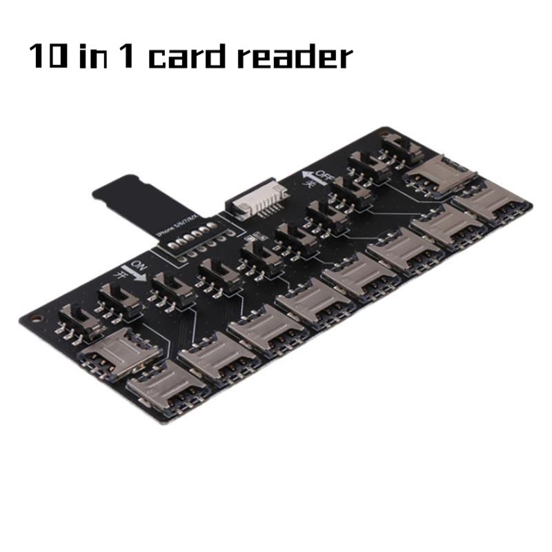 Adapter Multi-SIM Card Reader 10 Slot with Independent Control Switch ...