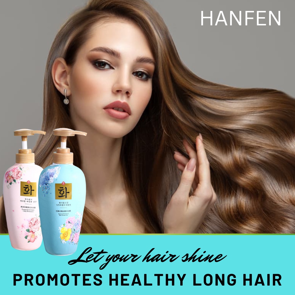 [KOREAN'S BEST] Enriched Amino Acid Hanfen Hair Growing Shampoo and Whitening Beauty Shower Gel ...