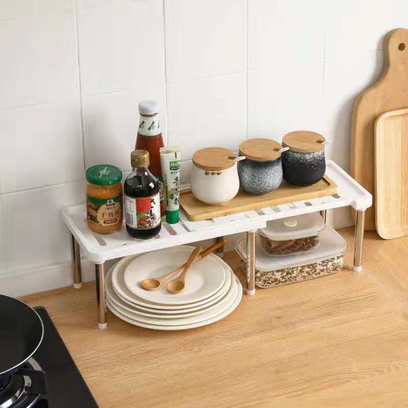 Kitchen Retractable MultiFunction Small Shelf Desktop Storage Organizer ...