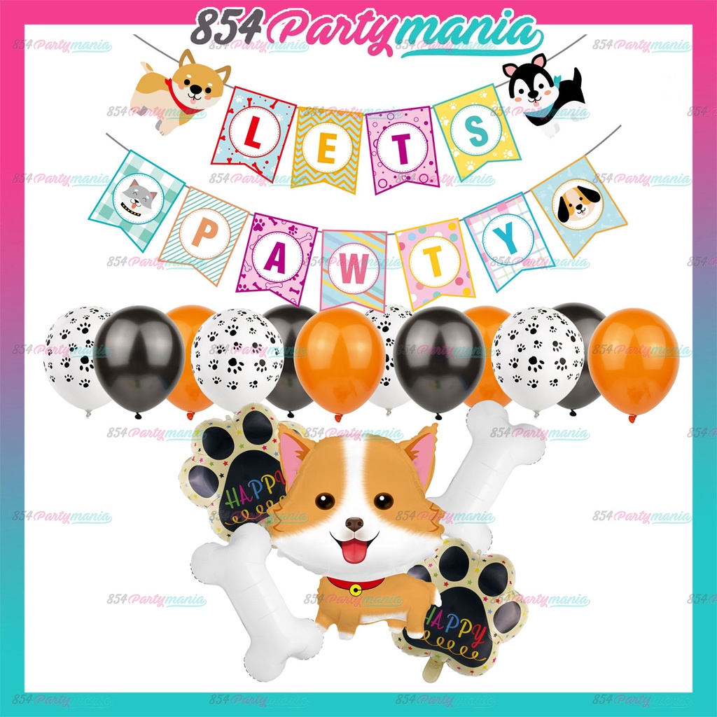 Paw Party Dog Party Balloon Birthday party celebration fur baby ...